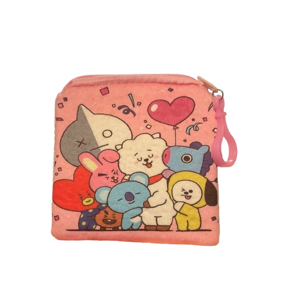 Bags | Bt21 Bts Pink Coin Pouch Pink Bts Coin Purse | Poshmark